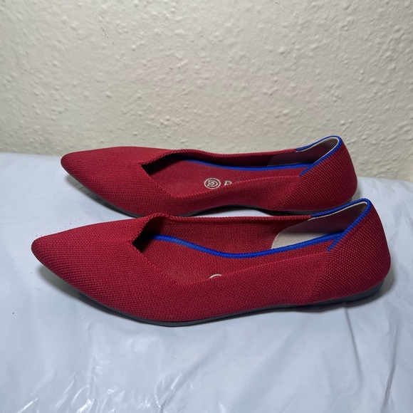 Shoes | Rothys Pointed Toe Flats Chili Red Size 8 | Poshmark